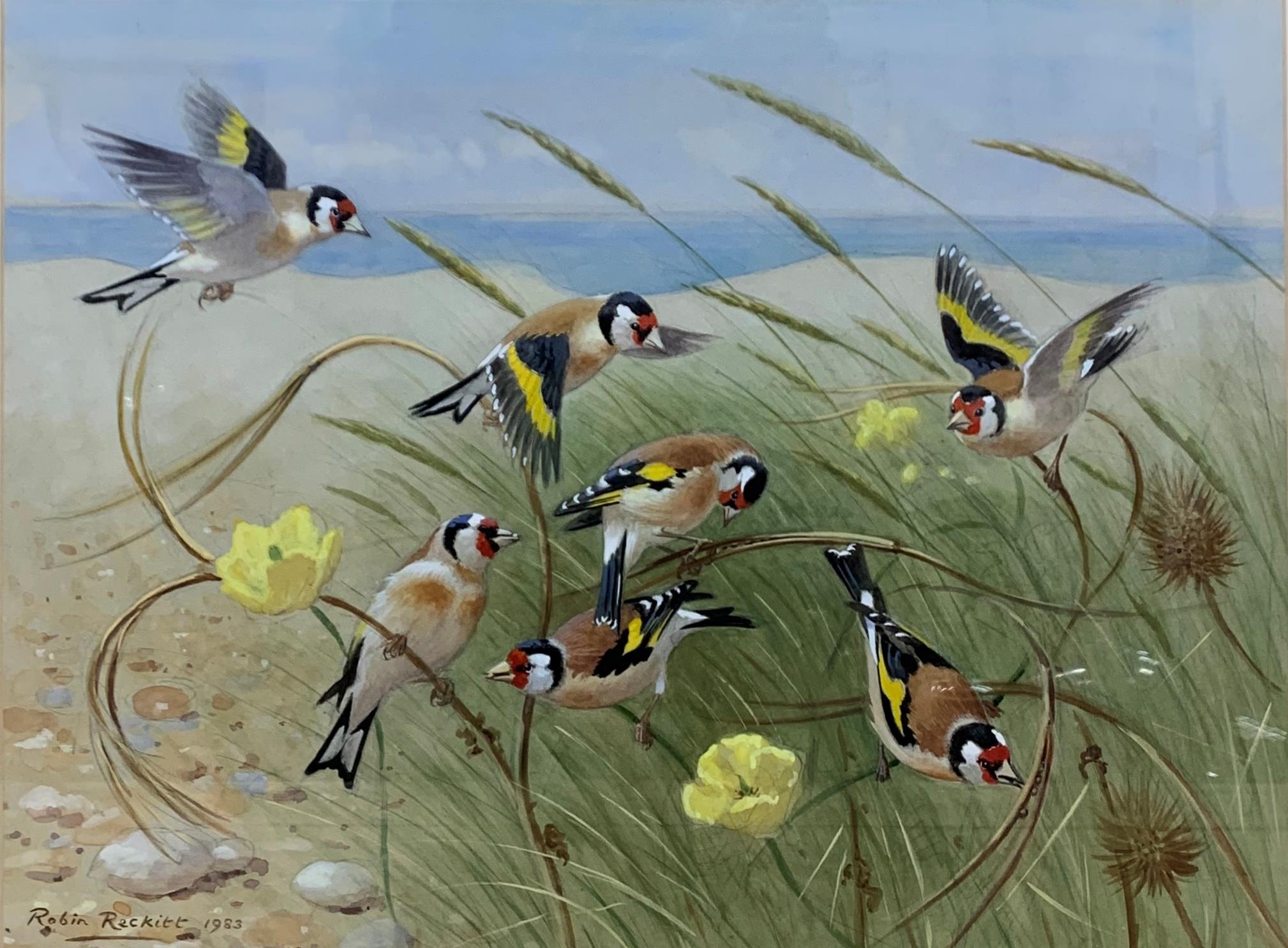Robin Reckitt (British, 1928) - 'Goldfinches', signed and dated 1983 ...