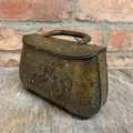 Huntley and Palmer snakeskin design handbag biscuit tin, W 20cm x H 13cm