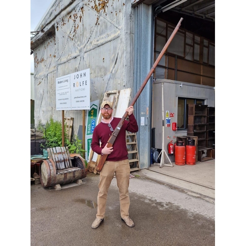 Large 19th century Indian punt gun, these large guns were mounted onto ...