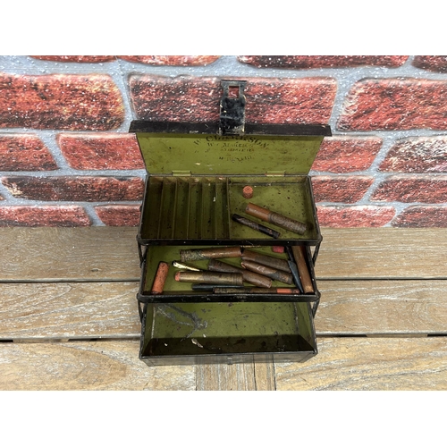 Antique artists fold out box with original content