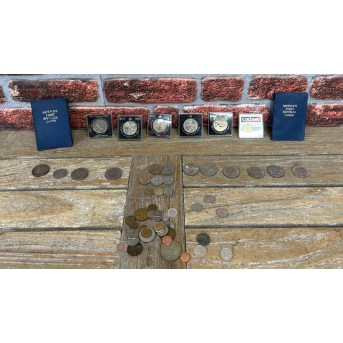 Mixed assortment of vintage coins to include 1924 U.S Dollar and ...