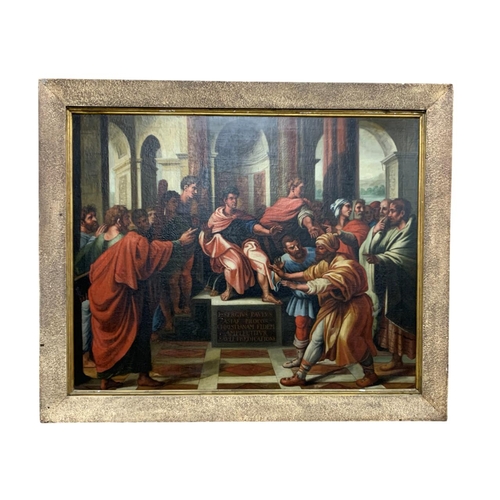 18th century school after Raphael - The Blinding of Elymas, oil on ...