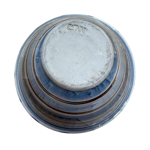 Andrew McGarva (b. 1956) large hand painted studio pottery bowl ...