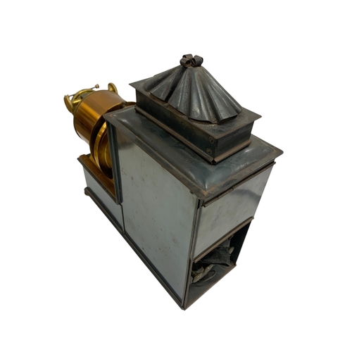 Victorian brass and tinplate Magic Lantern, maker W.C Hughes, with ...