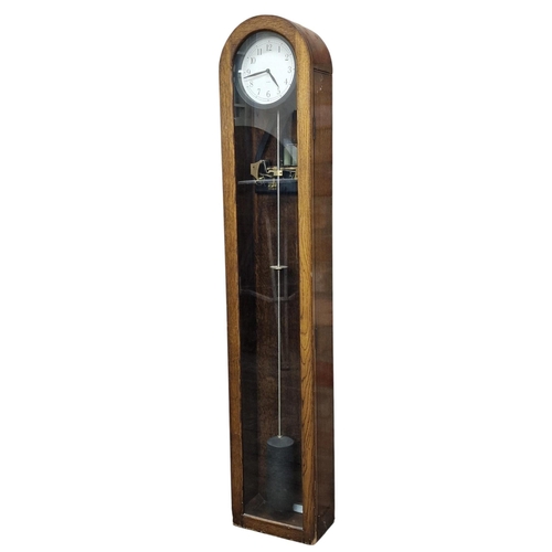 Vintage oak cased English Clock Systems Master Clock regulator wall ...