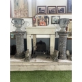 Good pair of marble columns/torchiere 106cm x 50cm (2)