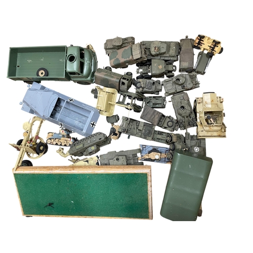 Large collection of painted plastic model kits featuring an assortment ...