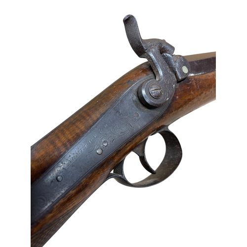 19th century muzzle load percussion cap rifle with full stock and ...