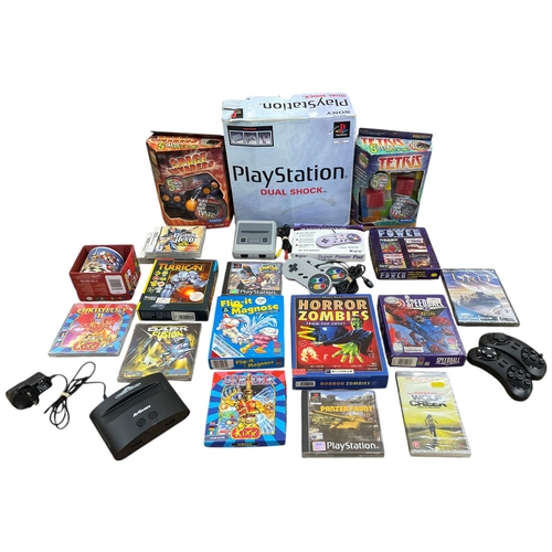 Retro Gaming - A PS1 PlayStation One games console (boxed) with ...
