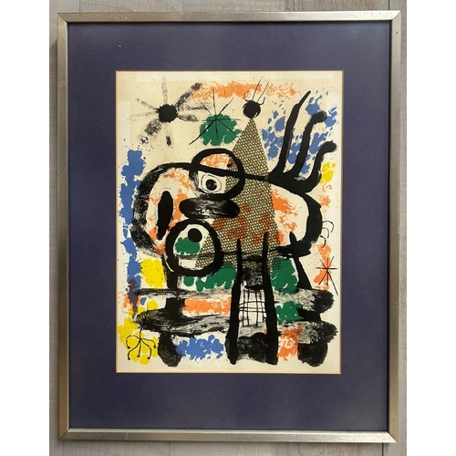 Joan Miro (1893-1983, Spanish) - Chouette, lithograph circa 1960, 37 x ...