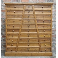 20th century novelty bank of thirty drawers, H 125cm W 114cm D 46cm