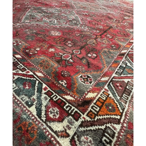 Persian carpet with repeating patterns, red, 236cm x 168cm