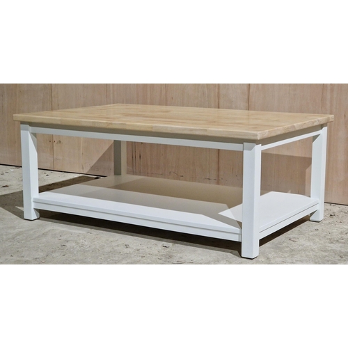 Neptune Furniture - Low two tier coffee table, H 45cm x W 110cm x D 71cm