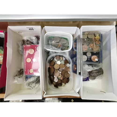 A large collection of coins