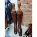 A Pair of Leather Riding Boots With Wooden Lasts. length of the sole ...