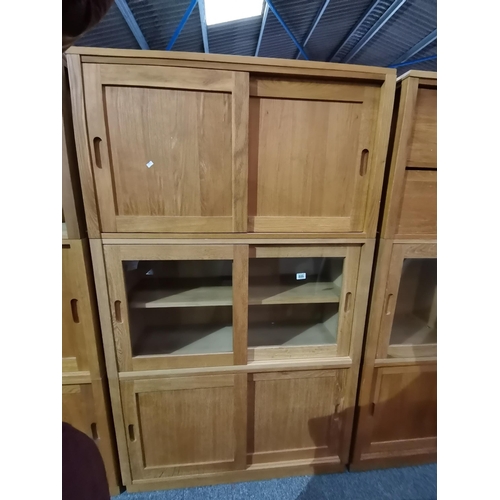 Laura Ashley Milton modular Oak Unit with sliding glass fronted ...