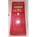 Royal Mail ER Red Post box front with key with marking "Carron Company ...