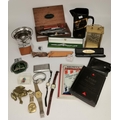 Collection of Vintage items incl Johnnie Walker Whisky jug, pens in ...