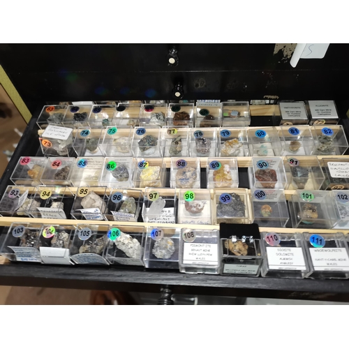 Collection of Mineral specimens in 3 metal filing drawers, many ...
