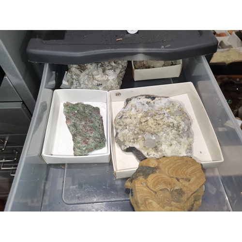 Collection of Mineral specimens in 3 metal filing drawers, many ...