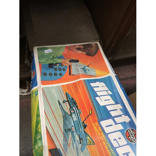 A vintage Airfix model "Flight Deck" game in original box and a child's ...