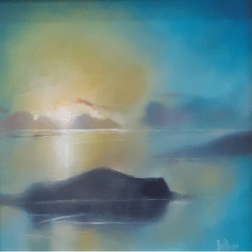 Willie Fulton, 20th century school, oil on canvas, sunset scene, 23.5cm ...
