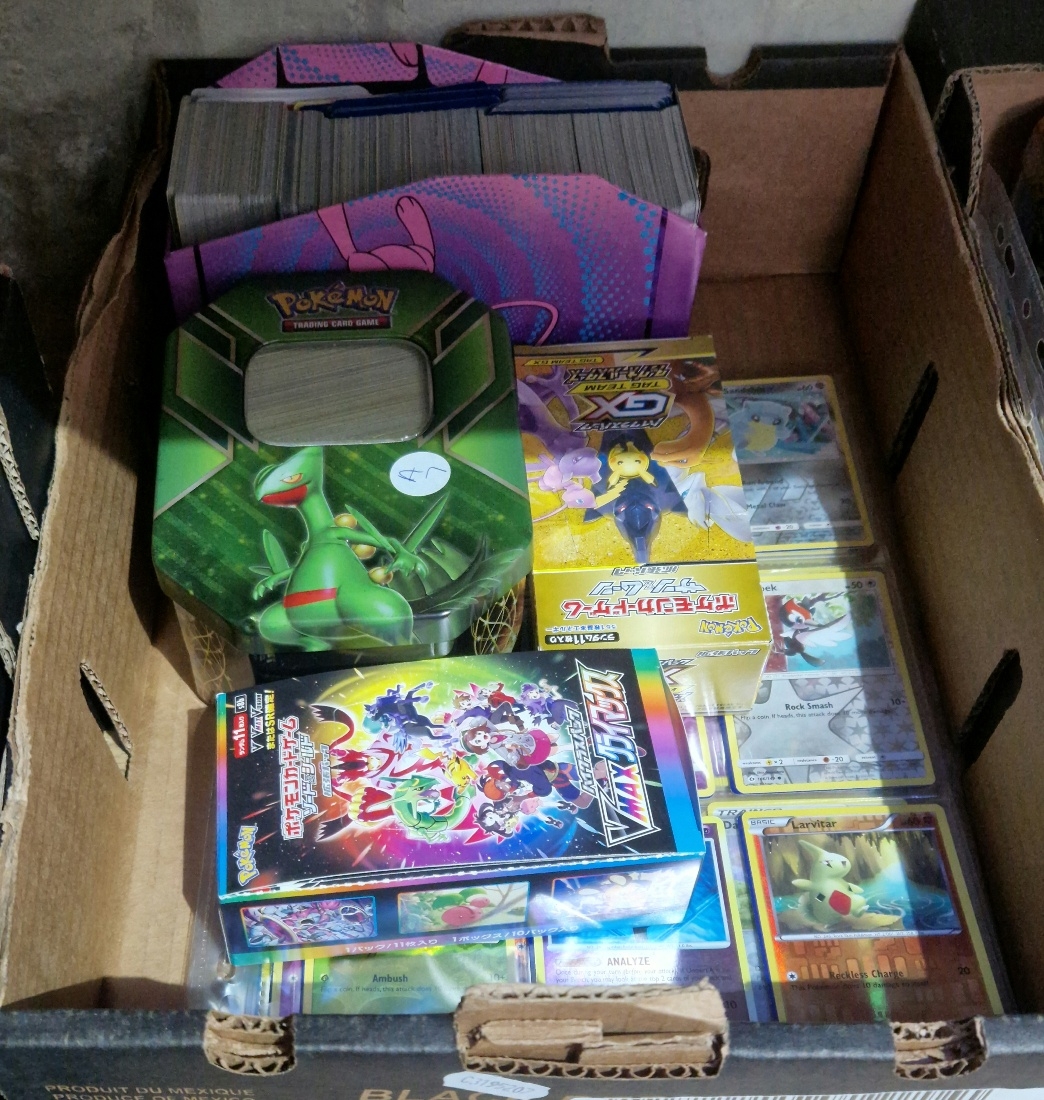 A box of approx. 1100 Pokemon cards to include 90 holograms. sold as ...