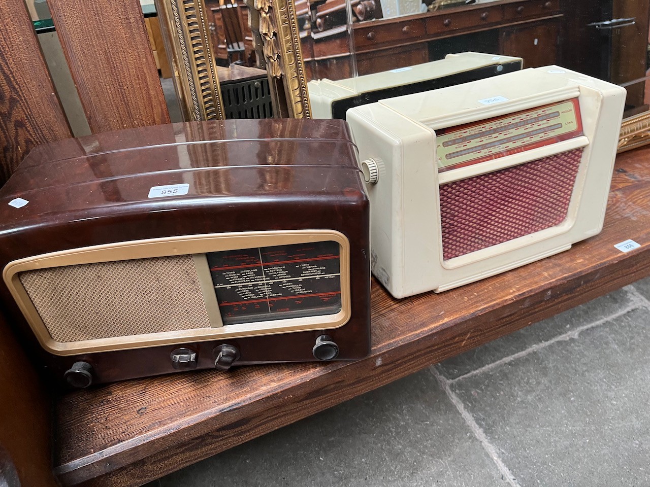 Two vintage radios, Cossor and Regentone.