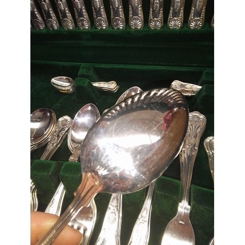A canteen of Newbridge Kings pattern silver plated cutlery together ...