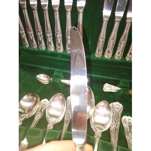 A canteen of Newbridge Kings pattern silver plated cutlery together ...