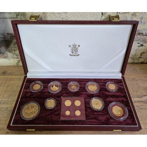 The Royal Mint, United Kingdom Golden Jubilee Gold Proof Set 2002, 13 ...