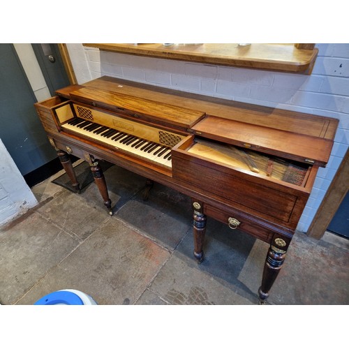 A Regency mahogany cased square piano by John Broadwood & Sons, London.