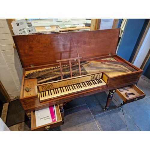 A Regency mahogany cased square piano by John Broadwood & Sons, London.