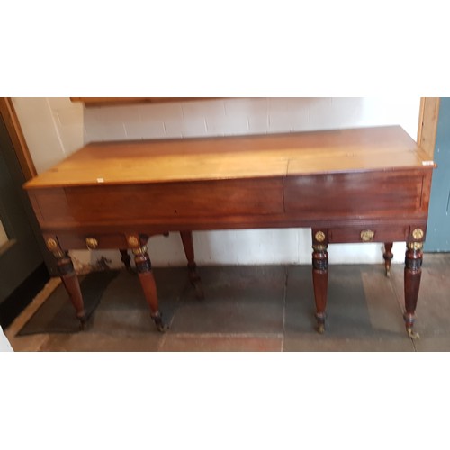 A Regency mahogany cased square piano by John Broadwood & Sons, London.