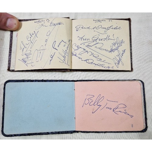 Two 1960s football autograph albums including Manchester United; Nobby ...