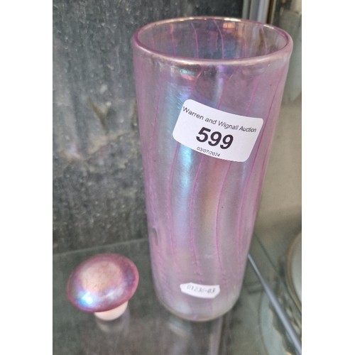 John Ditchfield Glasform vase numbered 3508 and a Ditchfield mushroom ...