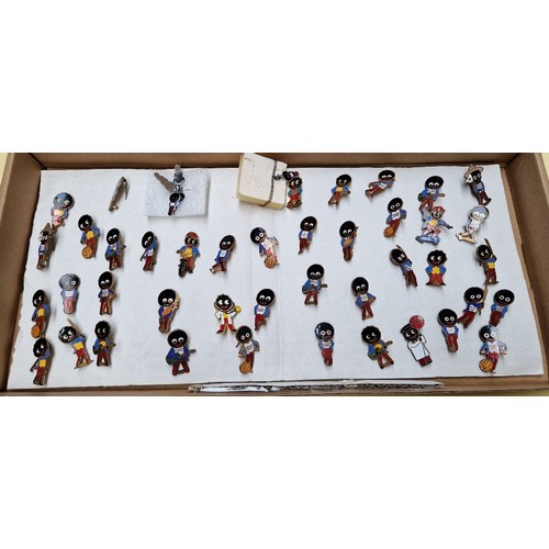 A collection of Robertson's jam badges.