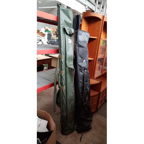 Miscellaneous fishing bags including carbon carp rod and other rods