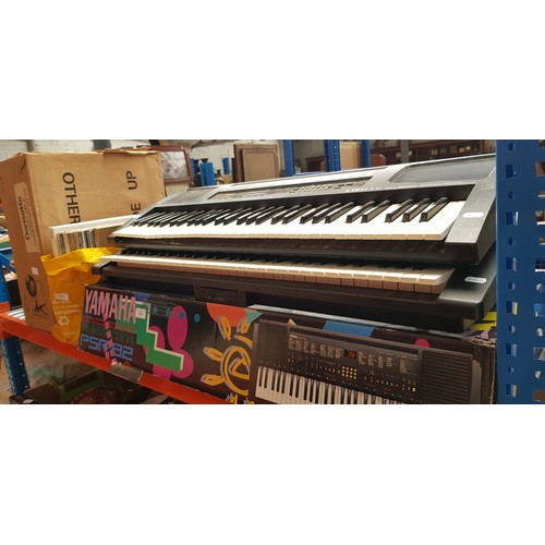 3 keyboards (Panasonic, Yamaha & Kawai), a Dansette record player & a ...