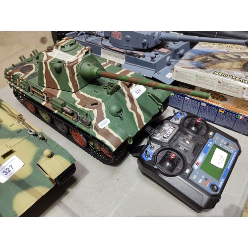 A Heng Long RC battle tank 1/16 scale real action, with controller ...