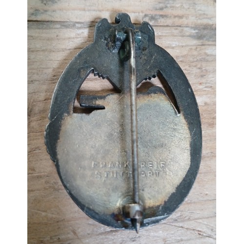 Five German badges comprising Panzer Assault badge, NSFK Balloon Pilots ...