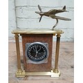 A Jaeger le Coultre WWII Air Ministry cockpit clock in brass stand with ...