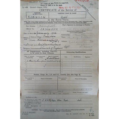 A WWII Royal Navy HMS Isis (D87) medal group comprising 1939-1945 ...