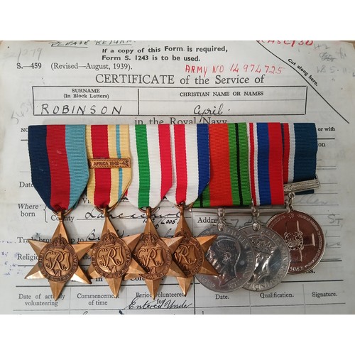 A WWII Royal Navy HMS Isis (D87) medal group comprising 1939-1945 ...