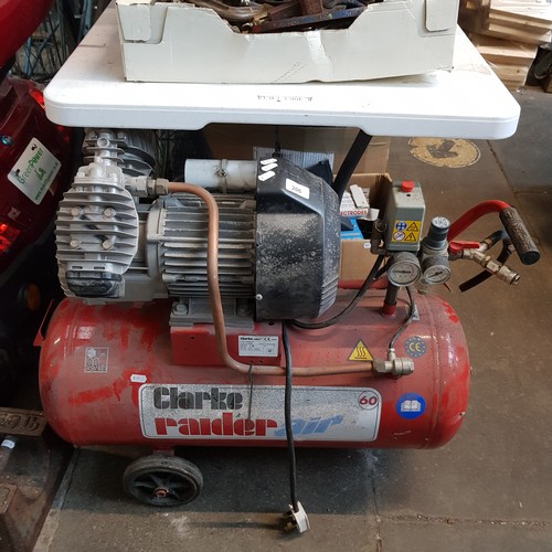A Clarke 'Raider Air' compressor.