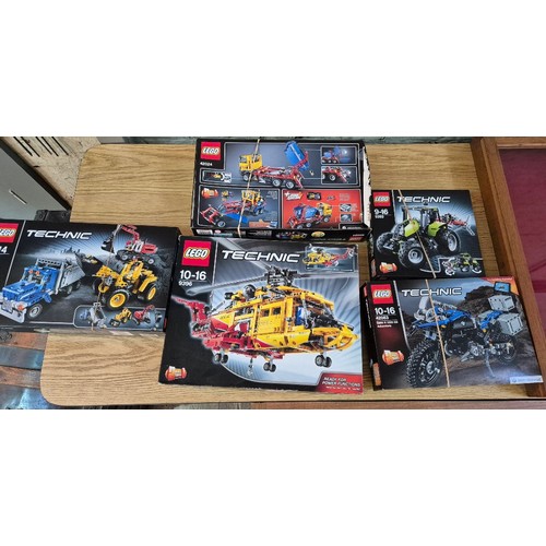 Five Lego Technics sets.