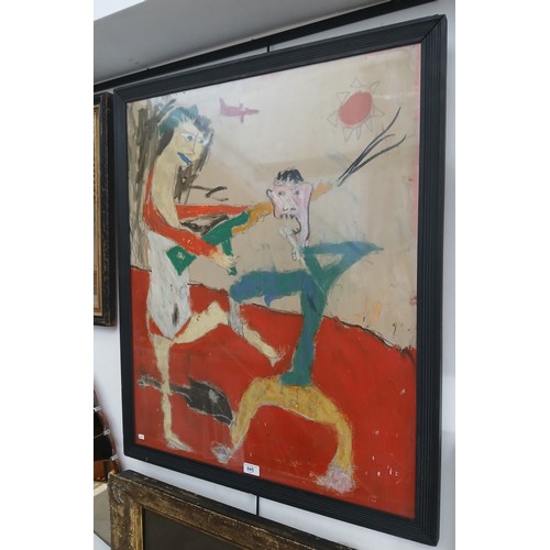 Philip Renshaw (British, 20th century), 'Guns or Guitars' (1983), oil ...