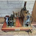 A Stuart Models steam engine converted to electric, mounted on wooden ...