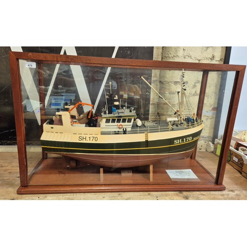 A Model of the 'MAGGIE M' ' full length shelter decked twin rig white ...