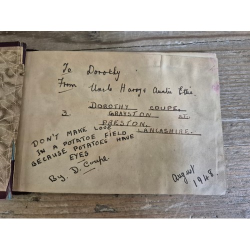 An autograph album containing Preston North End 1948/49, including Bill ...